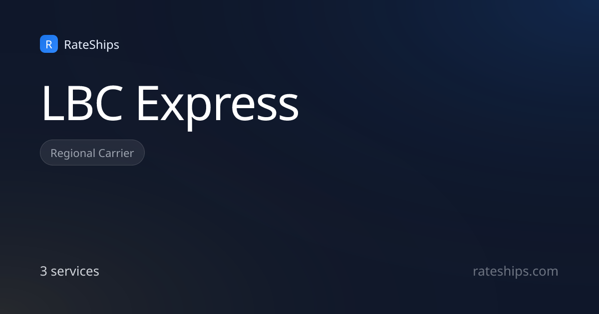 LBC Express tracking, rates & delivery times (2026) | RateShips