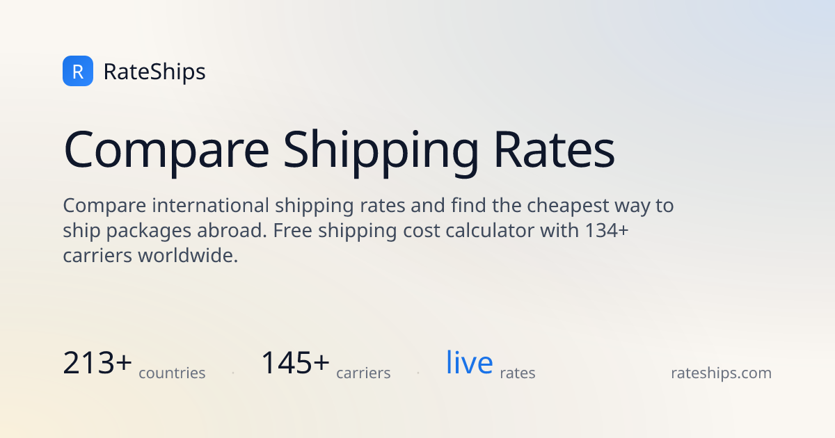 Find the Cheapest Way to Ship Internationally